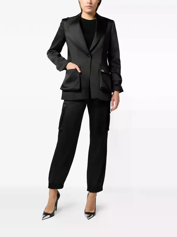 Philipp Plein Satin Cargo Trousers