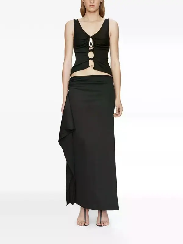 Christopher Esber Open Twist Crystal Pendant Tank Top