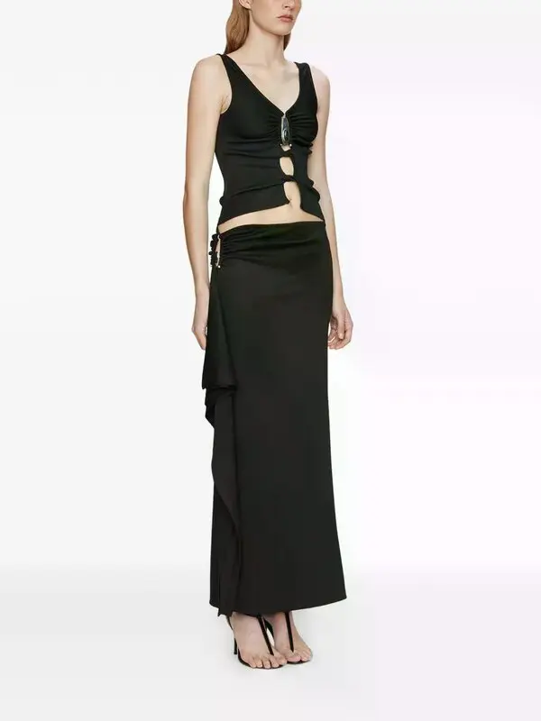 Christopher Esber Open Twist Crystal Pendant Tank Top