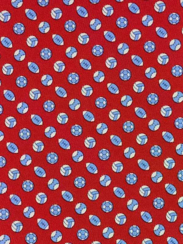 FERRAGAMO Printed Silk Neck Tie - Red
