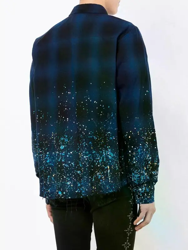Amiri Crystal Painter Flannel Casual Button-down Shirts