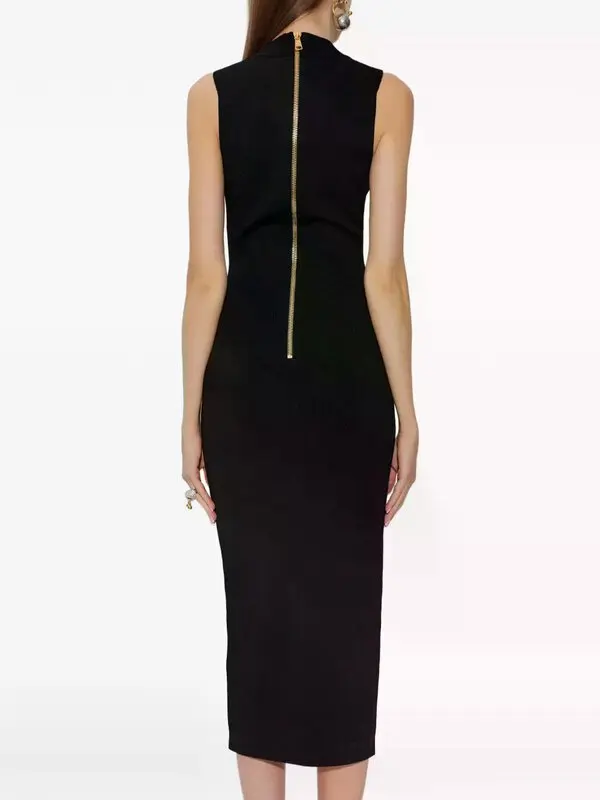 Balmain V-neck Zip-up Dress