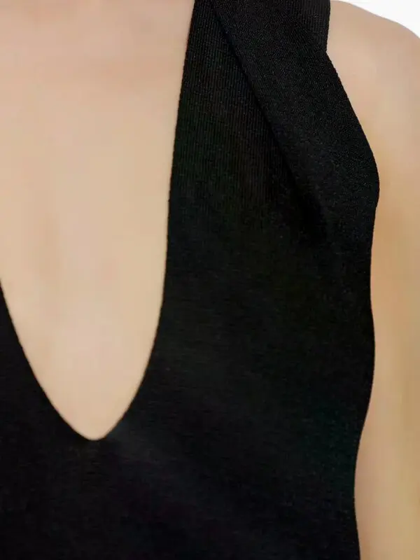 Balmain V-neck Zip-up Dress