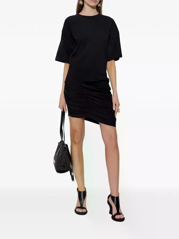Balmain T-shirt Dress With Ruched Detailing