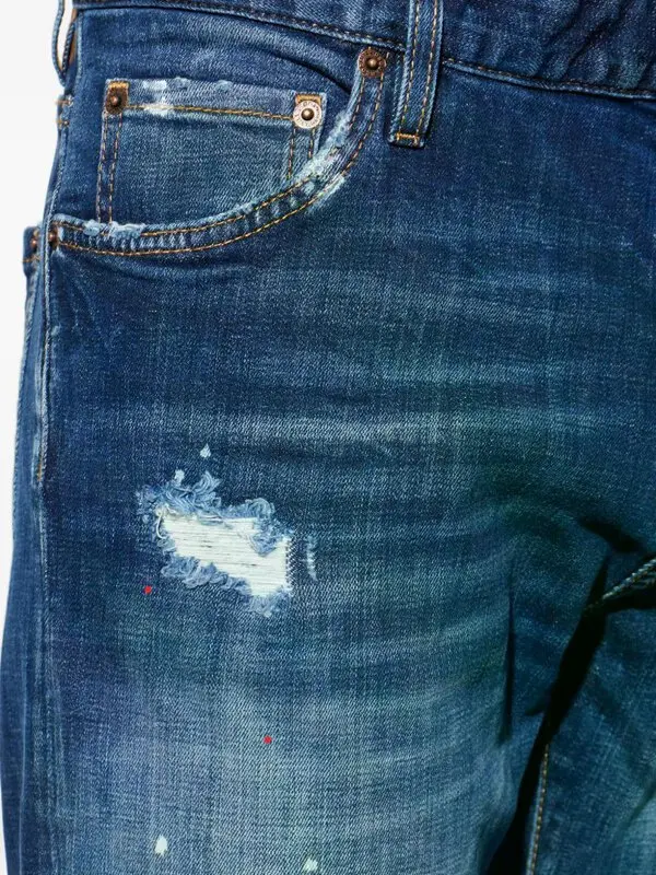 Dsquared2 Distressed Denim Jeans - Blue