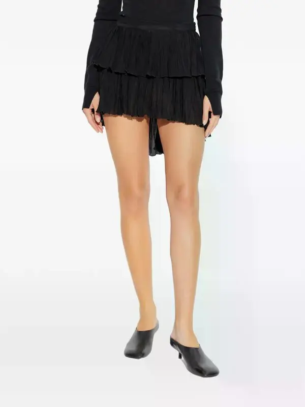 Blumarine Asymmetrical Tiered Skirt - Black