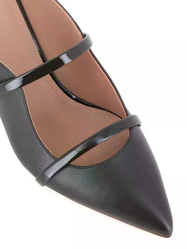 MALONE SOULIERS Pointed-toe Strap Pumps - Black