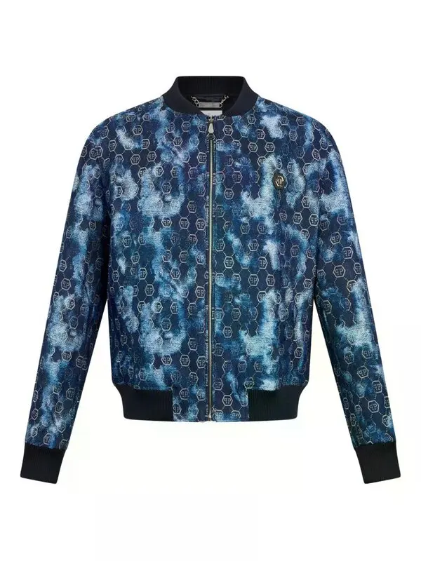 Philipp Plein Monogram Jacquard Bomber Jacket
