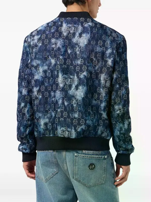 Philipp Plein Monogram Jacquard Bomber Jacket