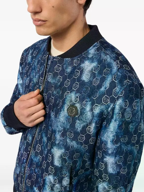Philipp Plein Monogram Jacquard Bomber Jacket