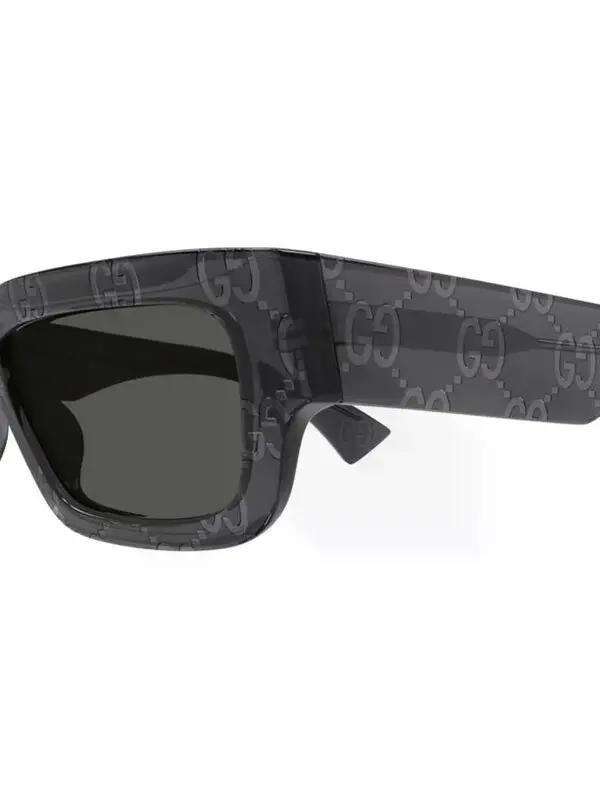 Gucci Logo-print Rectangle-frame Sunglasses