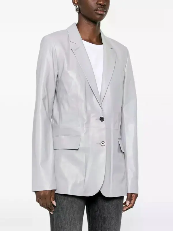DESA 1972 Flap Leather Blazer - Grey
