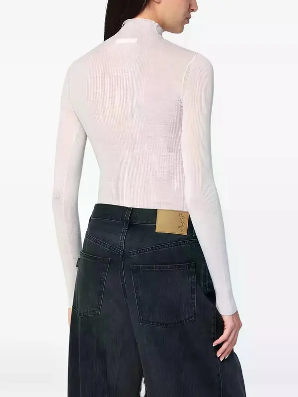 6397 Ribbed Roll-neck Sweater - Neutrals