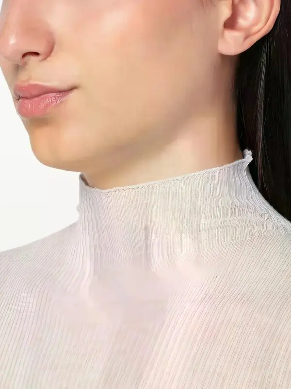 6397 Ribbed Roll-neck Sweater - Neutrals