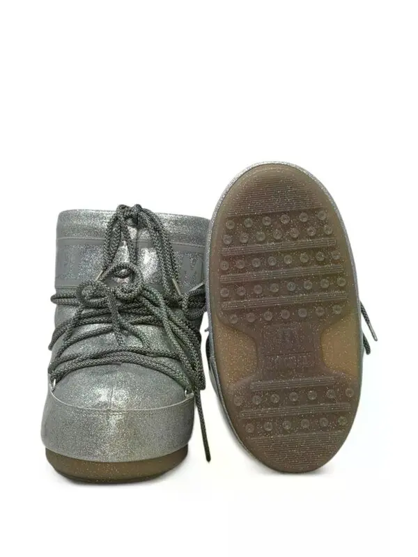 Moon Boot Icon Low Glitter Boots - Silver