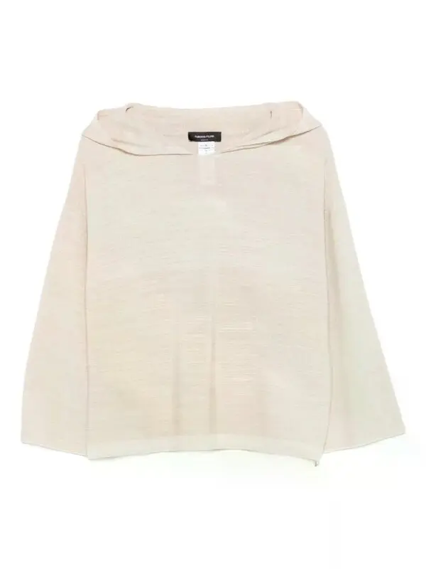 Fabiana Filippi Hooded Drawstring Sweater - Neutrals