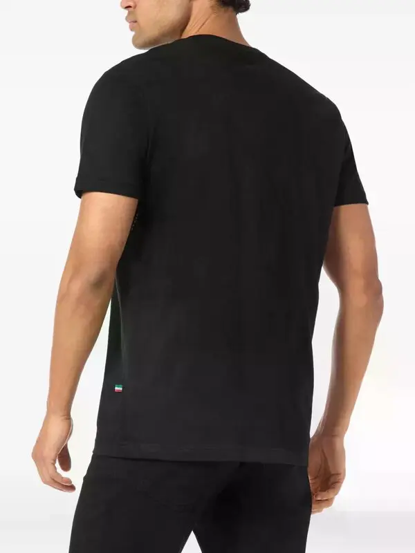 BILLIONAIRE Logo Argyle-pattern T-shirt