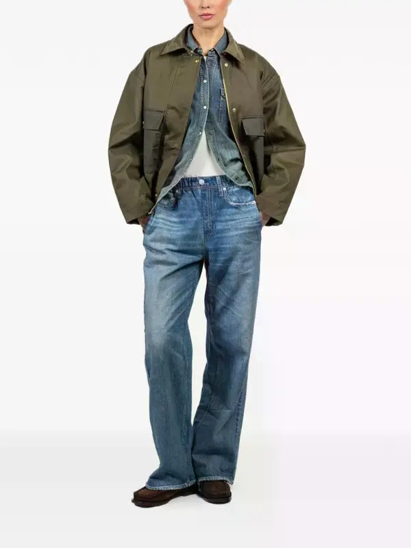 Rag & Bone Wide Leg Distressed Jeans