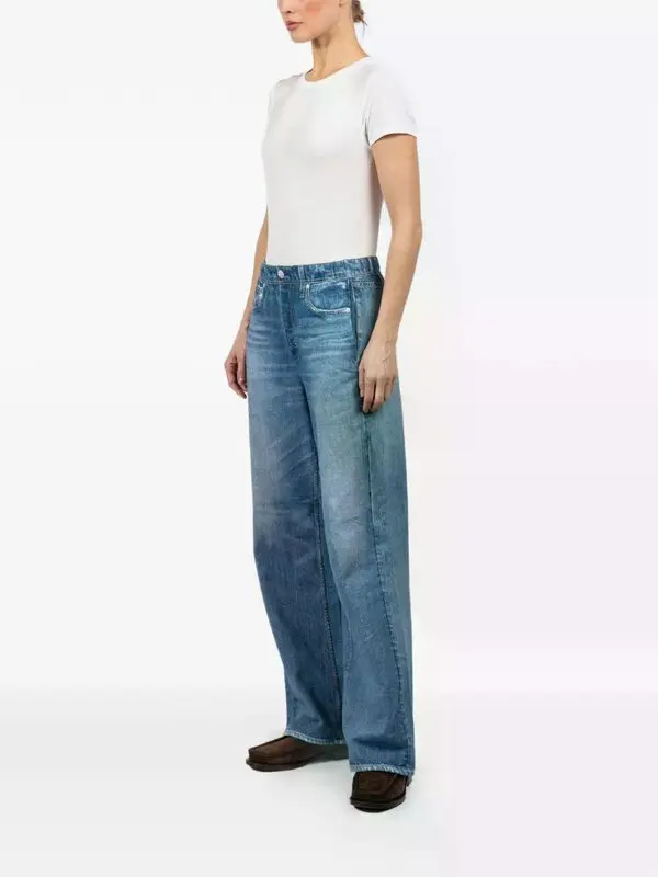 Rag & Bone Wide Leg Distressed Jeans
