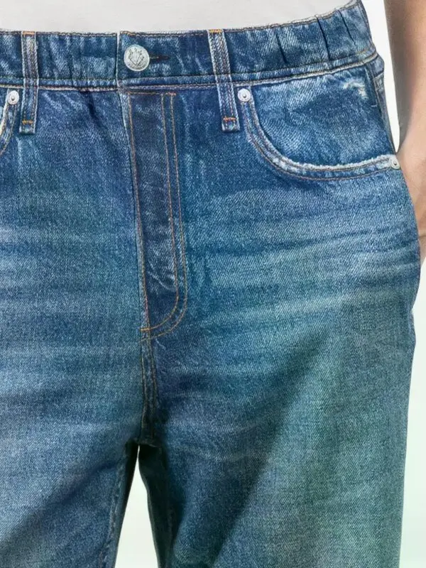Rag & Bone Wide Leg Distressed Jeans