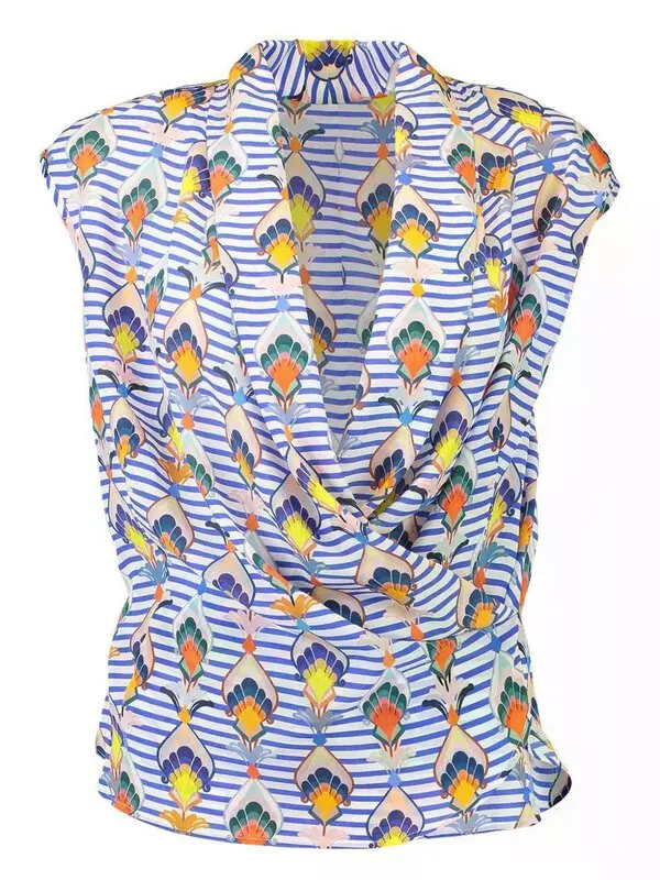 MAISON COMMON Stripe-pattern Sleeveless Blouse