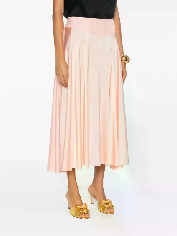 FORTE_FORTE Panelled Midi Skirt - Pink