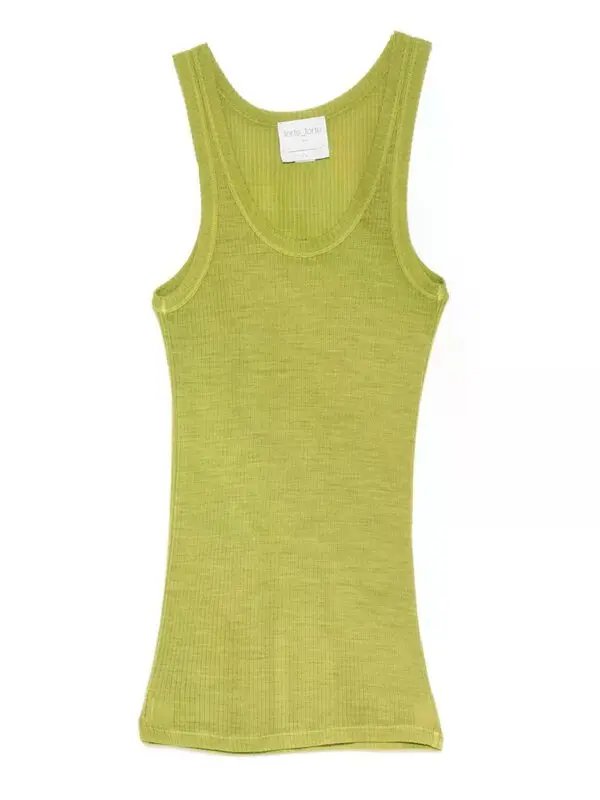 FORTE_FORTE Ribbed Top - Green
