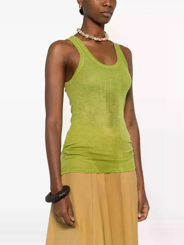FORTE_FORTE Ribbed Top - Green