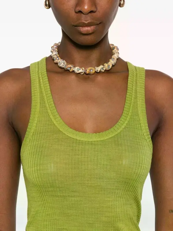 FORTE_FORTE Ribbed Top - Green