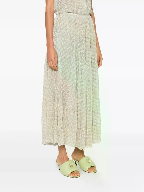 FORTE_FORTE Plissé Pattern Midi Skirt