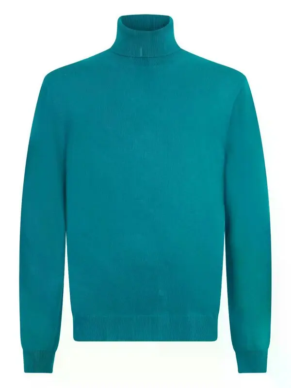 Malo Roll Neck Sweater - Blue