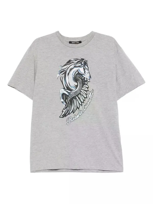 Roberto Cavalli Graphic-print Crew-neck T-shirt