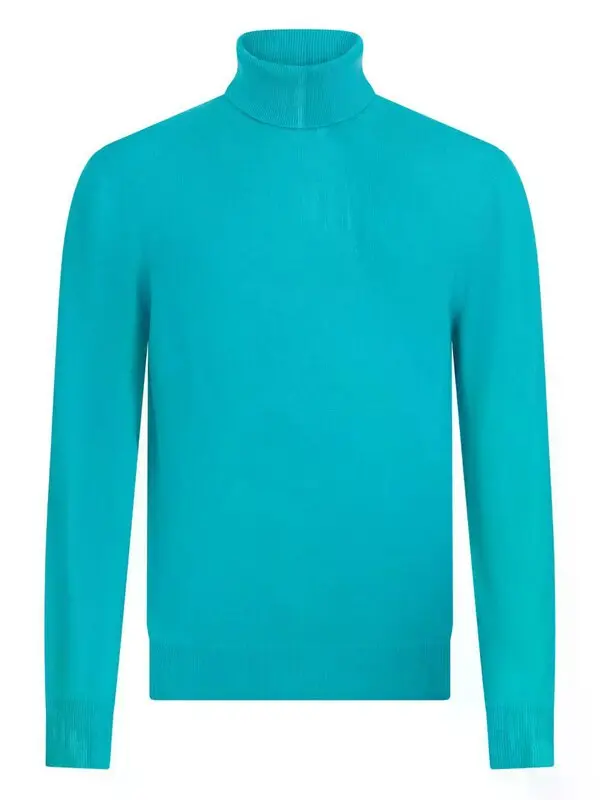 Malo Roll Neck Sweater - Blue