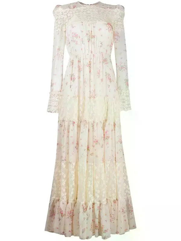 Philosophy Di Lorenzo Serafini Floral Lace Evening Dress