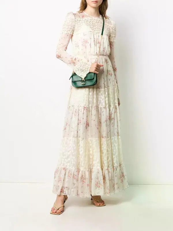 Philosophy Di Lorenzo Serafini Floral Lace Evening Dress