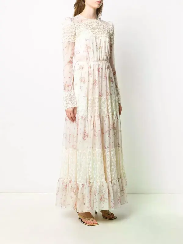 Philosophy Di Lorenzo Serafini Floral Lace Evening Dress
