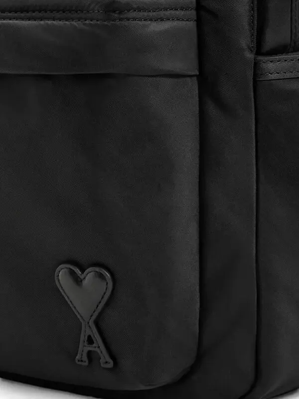 AMI Paris Logo-detail Backpack - Black