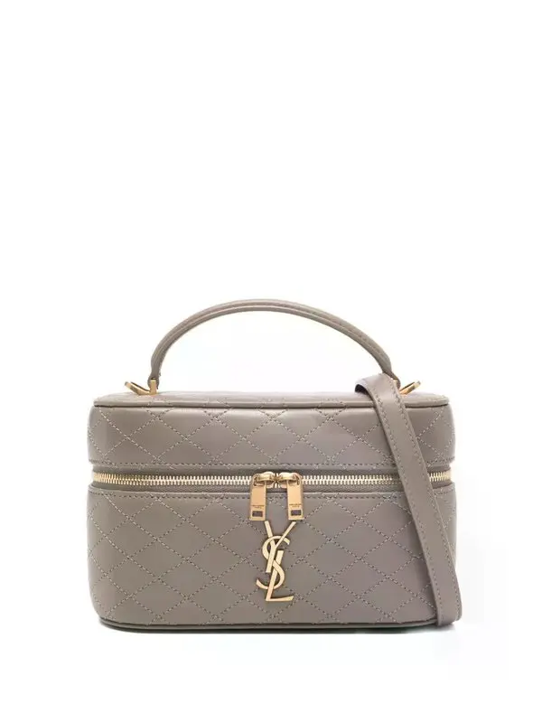 Saint Laurent Quilted Top Handle Bag - Grey