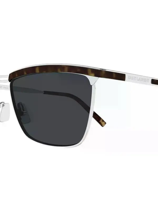 Saint Laurent 795 Joe Square-frame Sunglasses - Silver