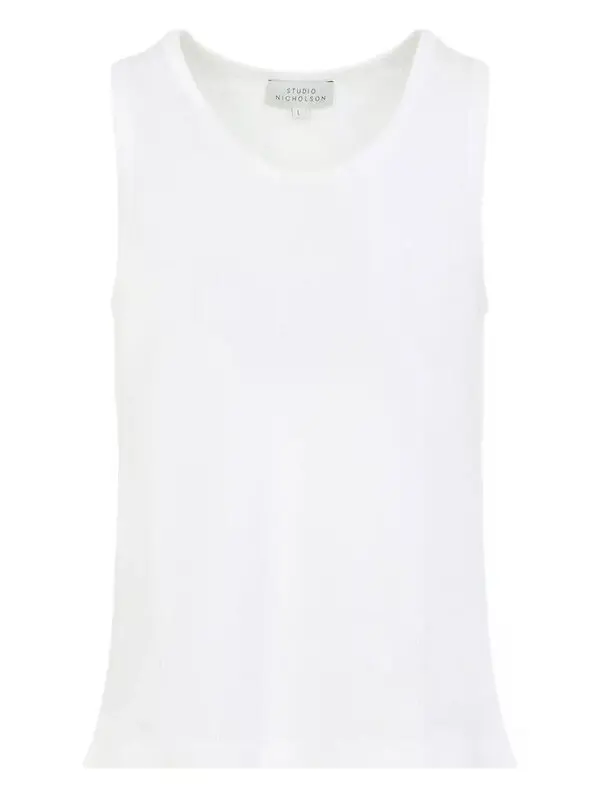 Studio Nicholson Ribbed Knit Tank Top - White