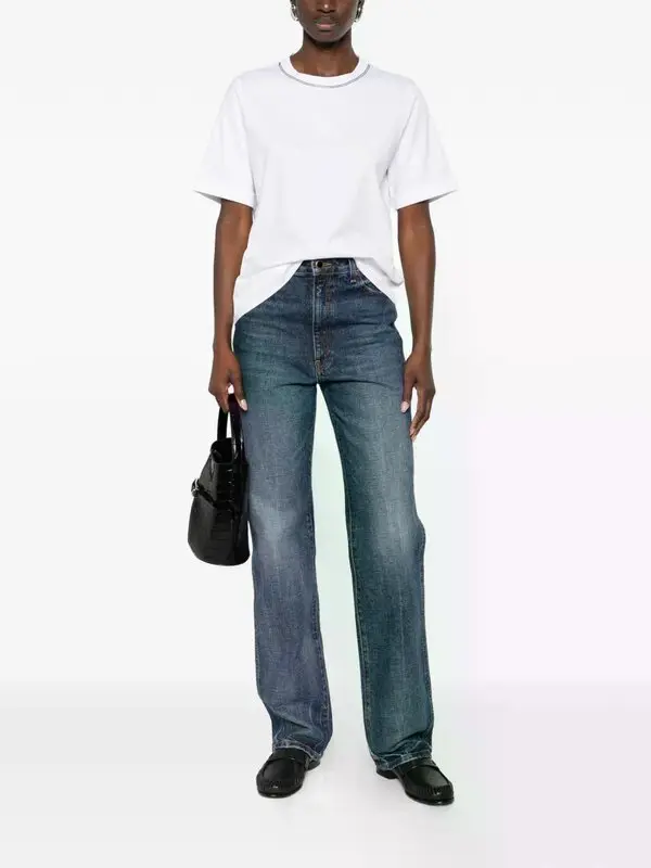 Brunello Cucinelli Embellished T-shirt - White