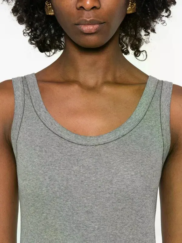 Fabiana Filippi Embellished Scoop Neck Tank Top
