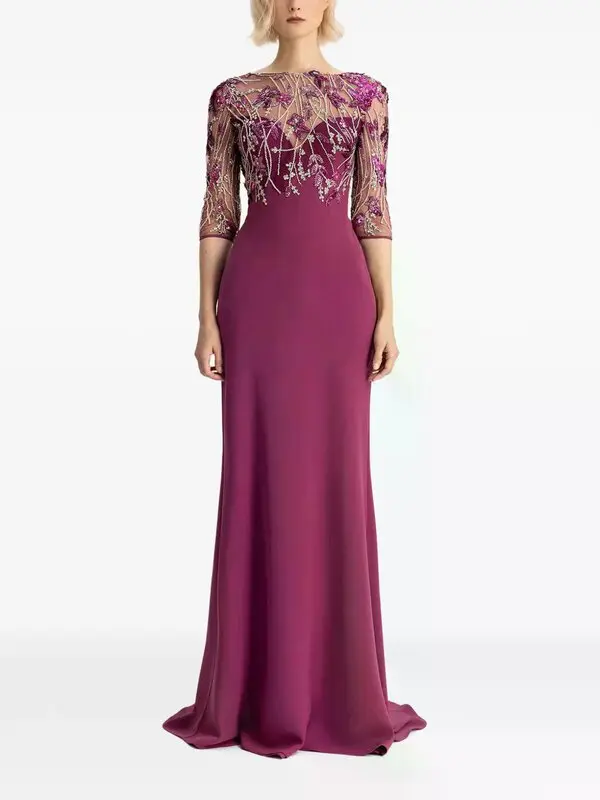 GEMY MAALOUF Beaded Corset Gown