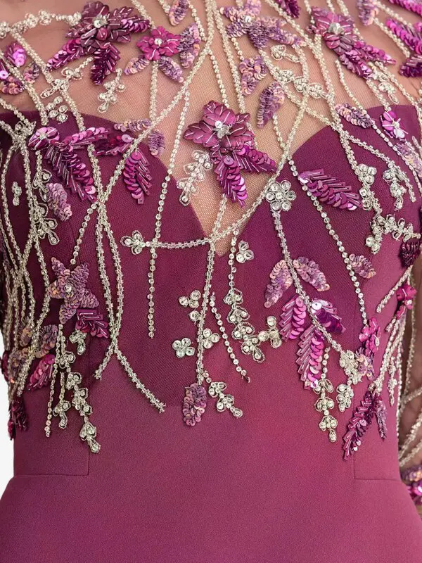 GEMY MAALOUF Beaded Corset Gown