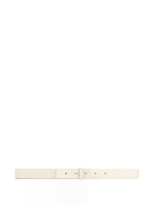 Elisabetta Franchi Leather Belt With Double Buckle