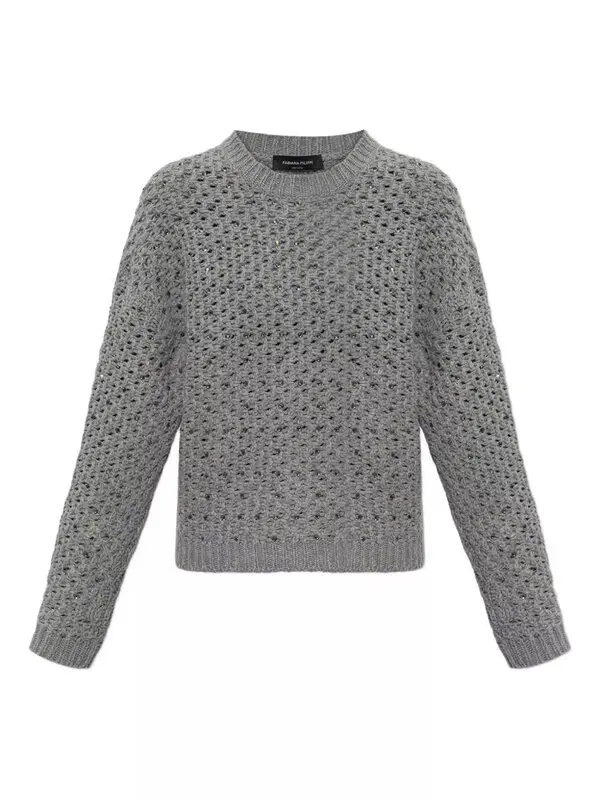 Fabiana Filippi Embellished Open-knit Sweater