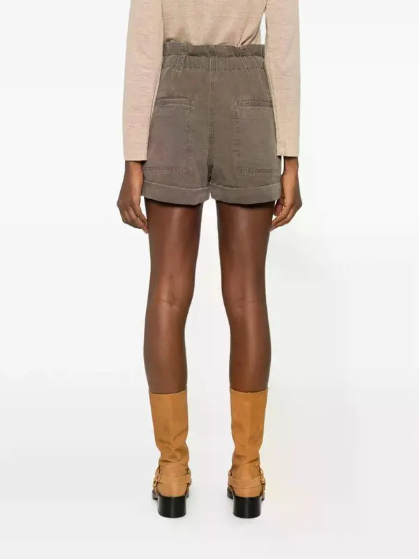 MARANT ETOILE Nirma Pleated Shorts - Brown