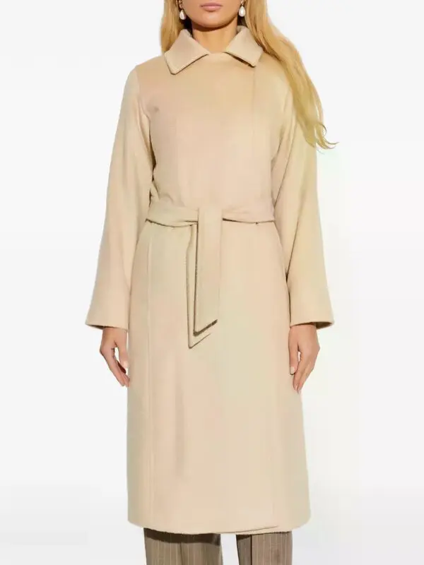 Max Mara Long-sleeve Belted Coat