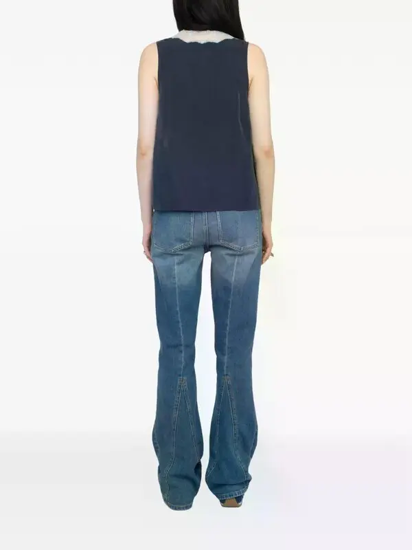 Zadig&Voltaire Lace-trimmed Top - Blue