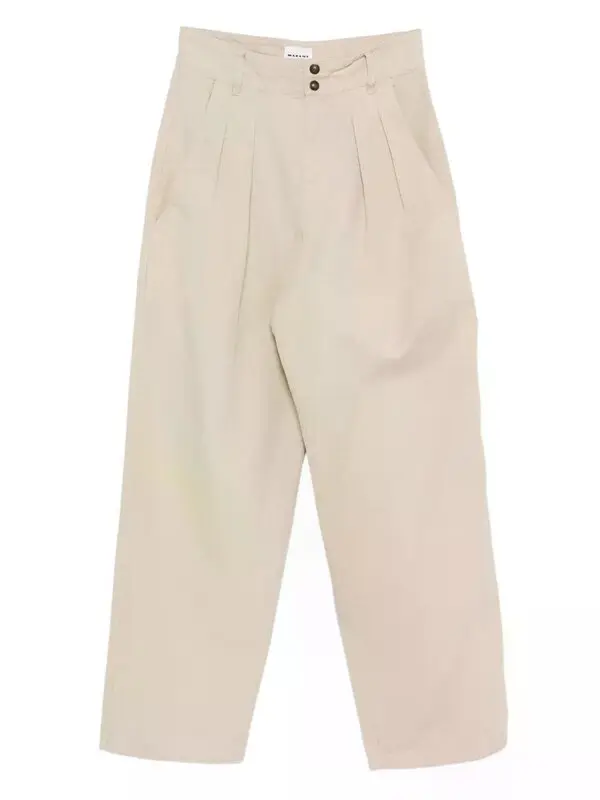 MARANT ETOILE Nadine Pleated Trousers - Neutrals